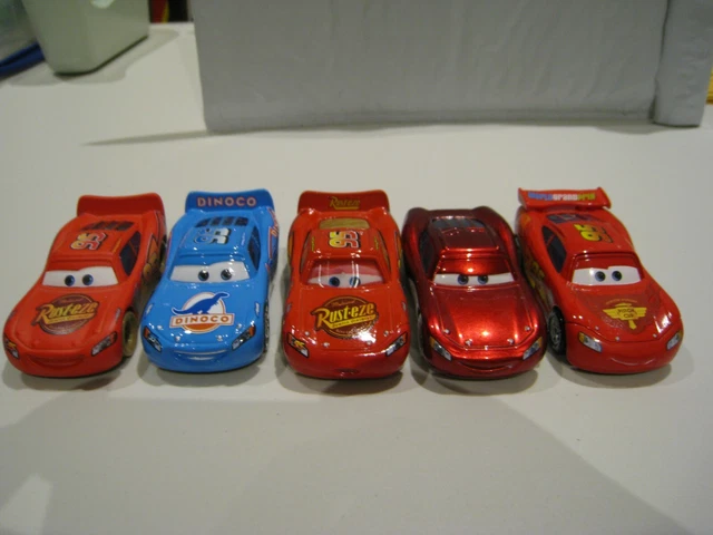 DISNEY PIXAR CARS McQueen Red Rare Characters Toy Car Model 1:55 Kids ...