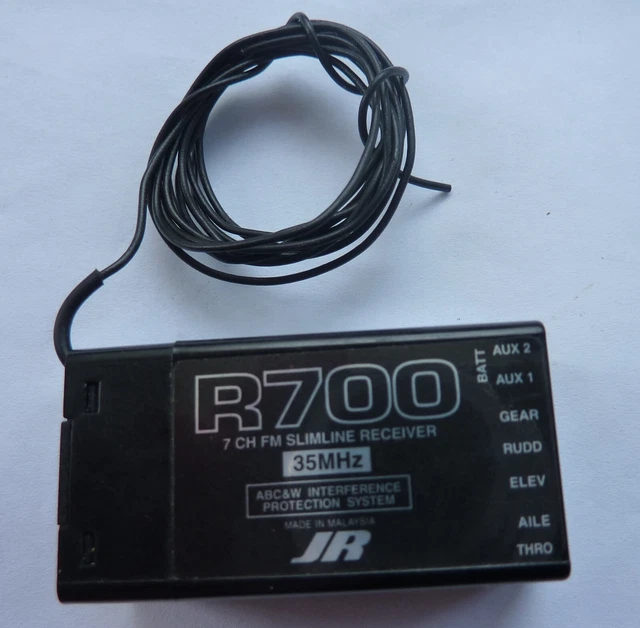 JR 7 CHANNEL slimline 35mhz FM Rx R700 without crystal - glider/plane ...