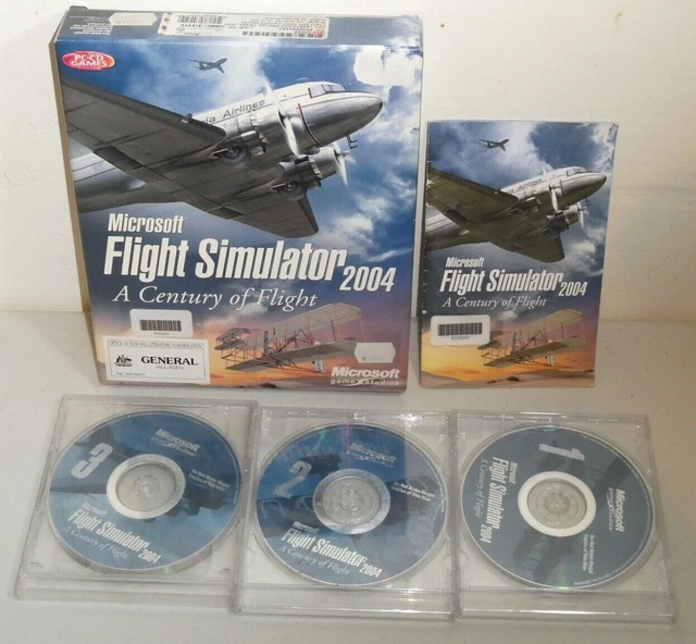 MICROSOFT FLIGHT SIMULATOR 2004 a century of flight pc cd rom big box ...
