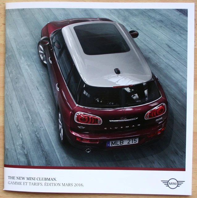 RARE CATALOGUE THE New Mini Clubman (yc Cooper S All4) France - Mars ...