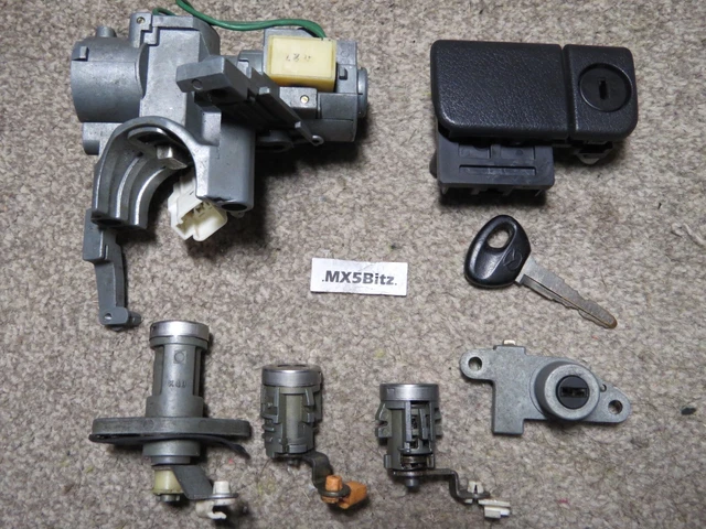 MAZDA MX5 MK2 Full Lockset And Ignition + 1 Keys/Chip - Uk Model 1998 ...