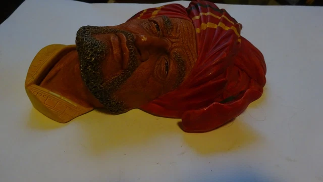 BOSSONS 1960S ENGLAND Chalkware Abdhul Abdul Arab Head Wall Hanging £21 ...
