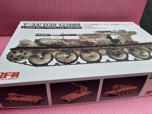 RFM5030 RYE FIELD MODEL T-34/D30 122mm Syrian Self-Propelled Howitzer 1:35 EUR 35,00 - PicClick DE