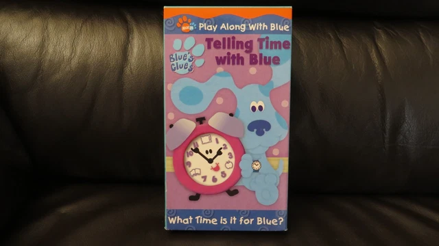 BLUE'S CLUES TELLING Time With Blue VHS 2002 Play Along With Blue Nick ...
