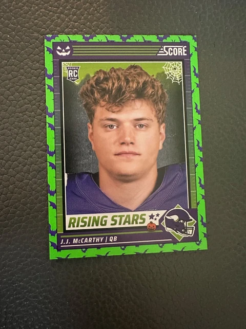 2024 SCORE GREEN Rising Stars #19 JJ McCarthy RC Rookie Vikings EUR 2 ...