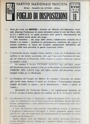 PNF FASCISMO MUSSOLINI Duce Partito Nazionale Fascista Ettore Muti ...