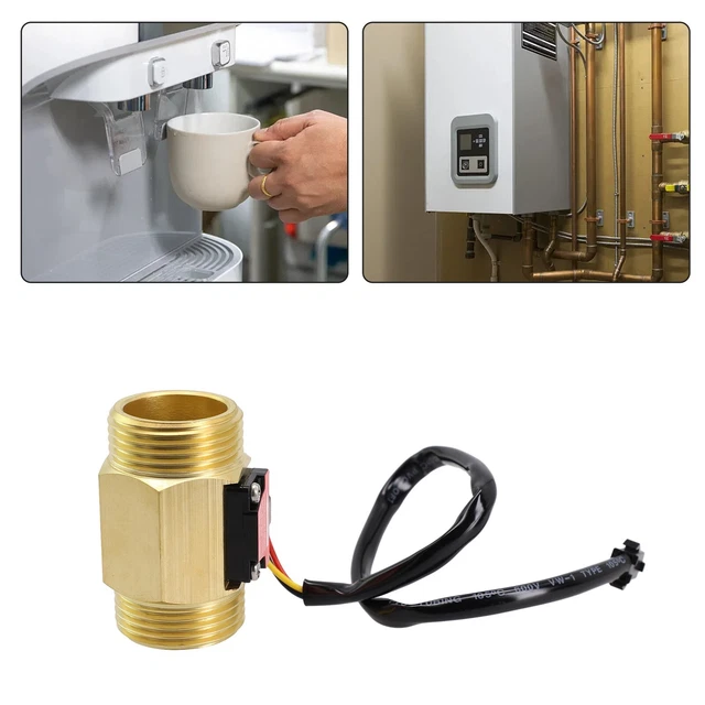 WATER STREAM SENSOR Hall Effect Liquid Stream 2-50L/min Switch YF-B10 ...