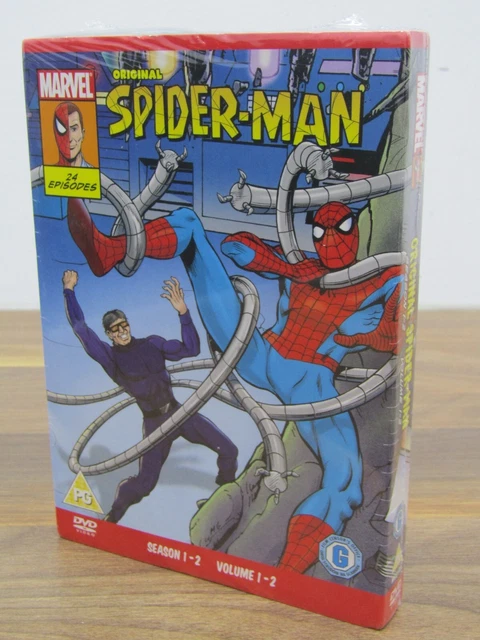 MARVEL ORIGINAL SPIDER-MAN Animated Series DVD Boxset Season 1-2 Volume ...