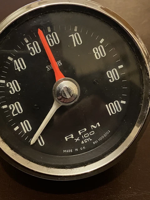 CLASSIC SMITHS (10,000 rpm) REV COUNTER - ADJUSTABLE RED LINE - MINI ...