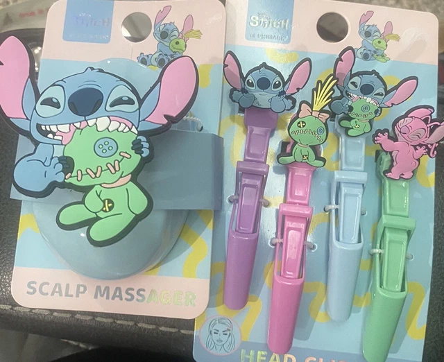 DISNEY LILO & Stitch Crocodile Sectioning Hair Clips And Scalp Massager ...