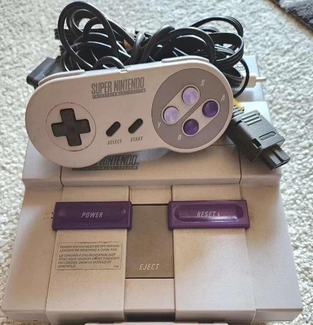 SUPER NINTENDO SNES Console With Original Controller And AV CONNECTOR ...
