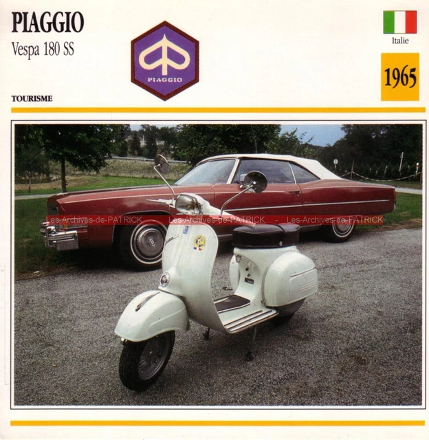 PIAGGIO-VESPA 180 SS 1965 : Fiche Moto #001451 EUR 4,99 - PicClick FR