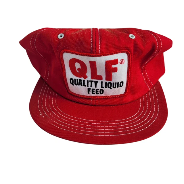 QUALITY LIQUID FEED Hat Adjustable White and Red Snapback Vtg Cap £10. ...