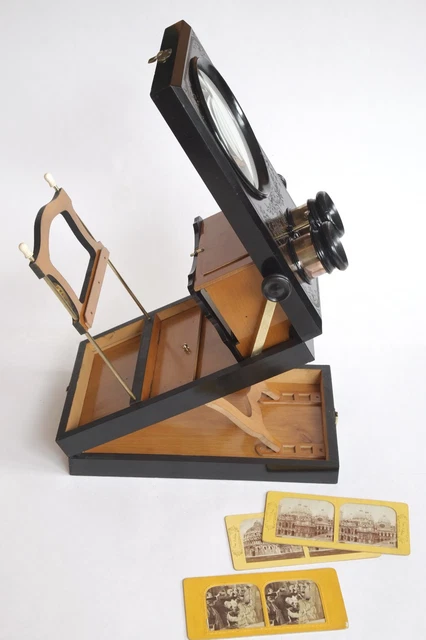 GRAND STÉRÉOSCOPE GRAPHOSCOPE format Napoléon III STEREOVIEWER c. 1890 ...