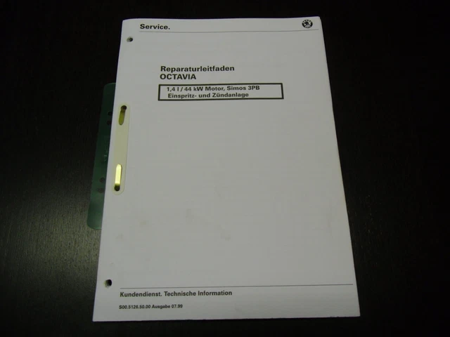 MANUALE OFFICINA 1,4 Litro 44 Kw Motore Simos 3PB Skoda Octavia Stand ...