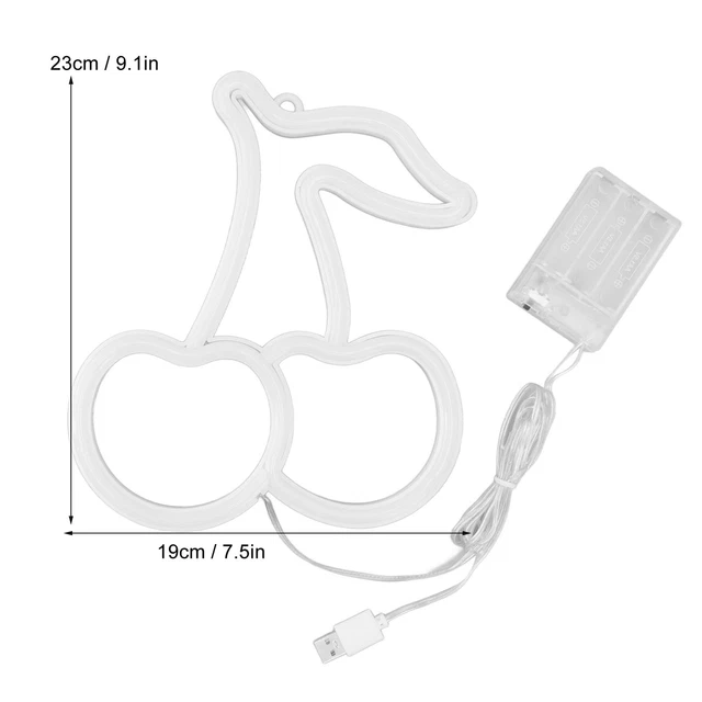 (RED LIGHTING CHERRY Shape) LED Wall Fruit Neon Sign PVC ABS £13.38 ...