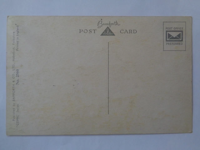VINTAGE 'BAMFORTH & Co' Postcard Comic Series No. 2560 - Unposted ...