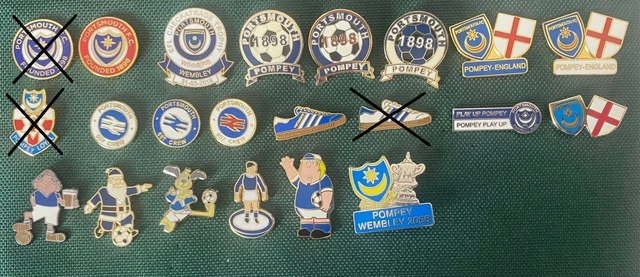 PORTSMOUTH BADGE FOOTBALL Club Fc Pompey Badges Enamel Supporters Pin ...