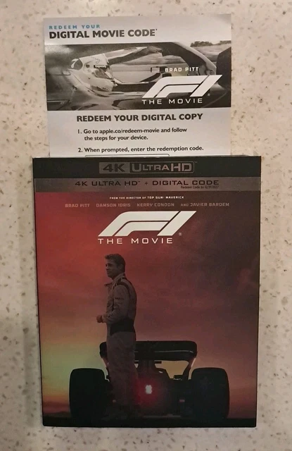 F1 THE MOVIE 4K UHD Digital Code And Slipcover (No Disc) £5.26 ...