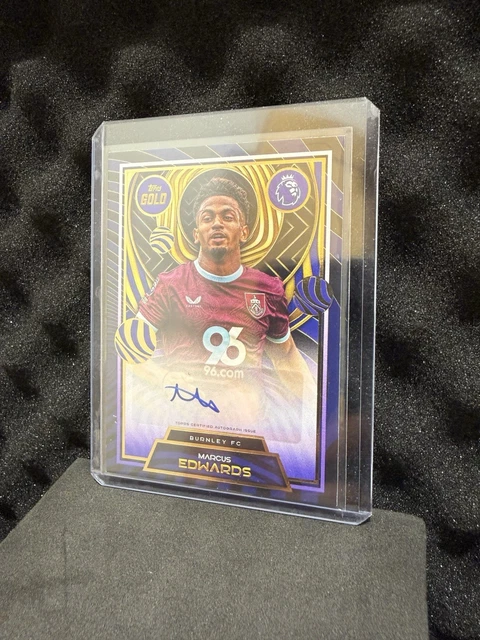 TOPPS PREMIER LEAGUE Gold 2025/26 Marcus Edwards Auto Burnley £7.50 ...