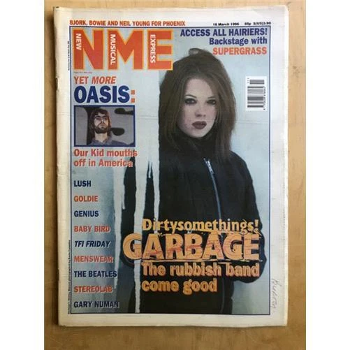 GARBAGE NME MAGAZINE March 16 1996 - Shirley Manson Cover With More ...