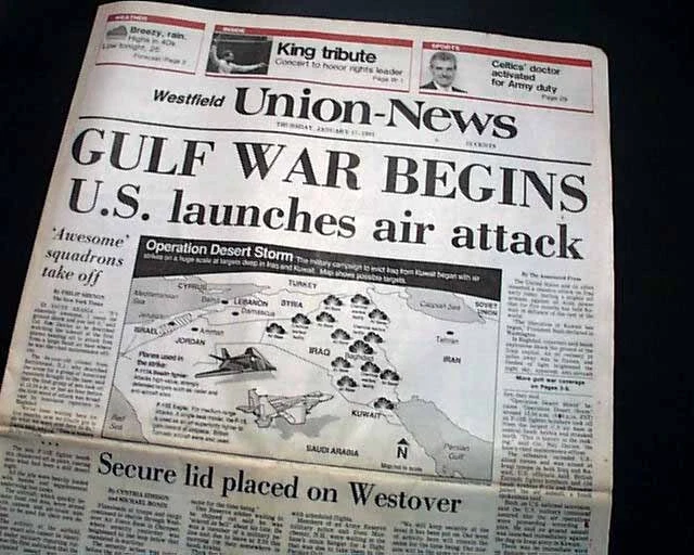 PERSIAN GULF WAR Operation Desert Storm BEGINS Kuwait Liberation 1991 ...