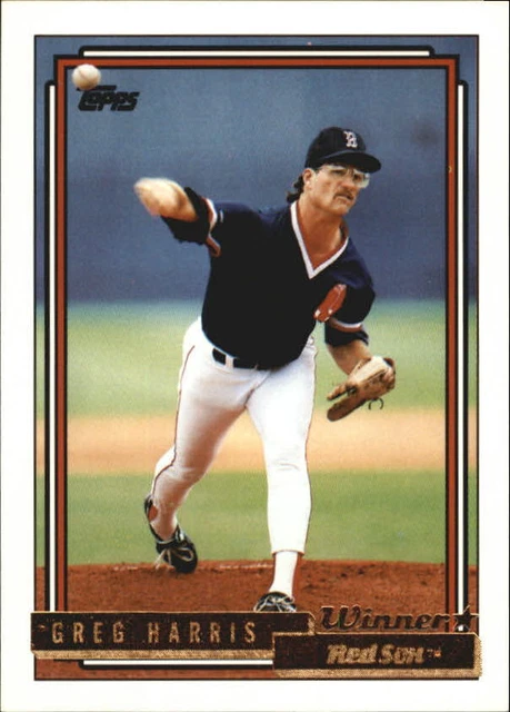CARTE DE BASEBALL 1992 Topps Gold Winners Boston Red Sox #468 Greg ...
