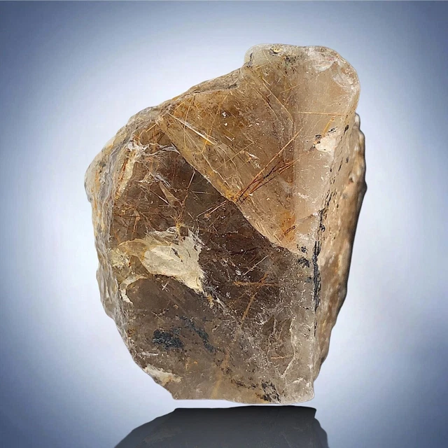 RARE SPÉCIMEN MINÉRAL en cristal de quartz rutile doré - de Zagi Mts ...