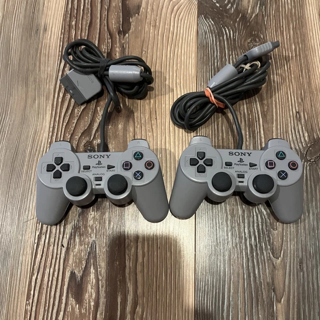 TWO PLAYSTATION PS1 Controllers SCPH 1200 2x Tested Vguc OEM Bundle $22 ...