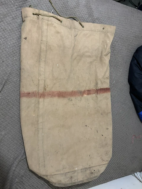 WW2 STYLE VINTAGE Large Canvas Kit Bag Military Duffle Bag - Marked ...