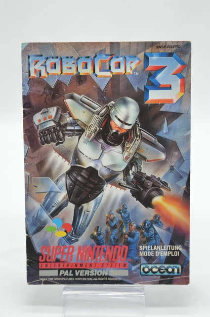NOTICE JEU ROBOCOP 3 console SNES Super Nintendo PAL EUR 34,90 ...