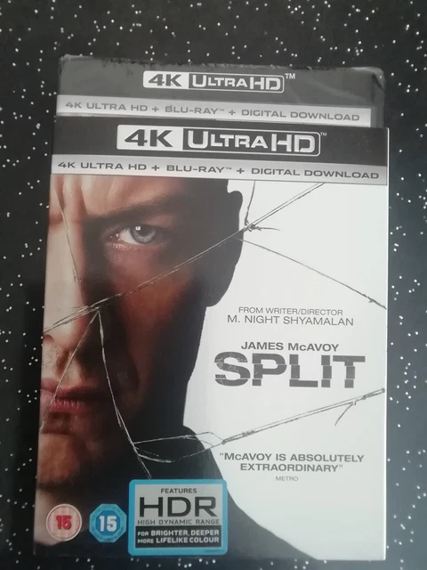 SPLIT (4K UHD Blu-ray + Blu-ray , 2017) Brand New. Cert 15. Incls Slip Cover. EUR 20,96 ...