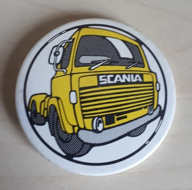 SCANIA TRUCKS VINTAGE 1970s/80s Promo Advertising Pin Badge 55mm ...