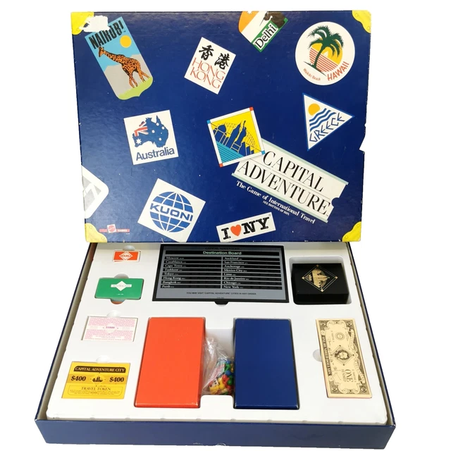 MATTEL CAPITAL ADVENTURE Board Game Rare Vintage 1986 - 100% Complete £ ...