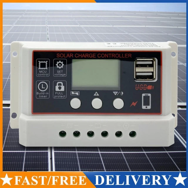 SOLAR BATTERY CHARGE Controller 12V 24V for Lead-Acid/Li-Ion Battery ...
