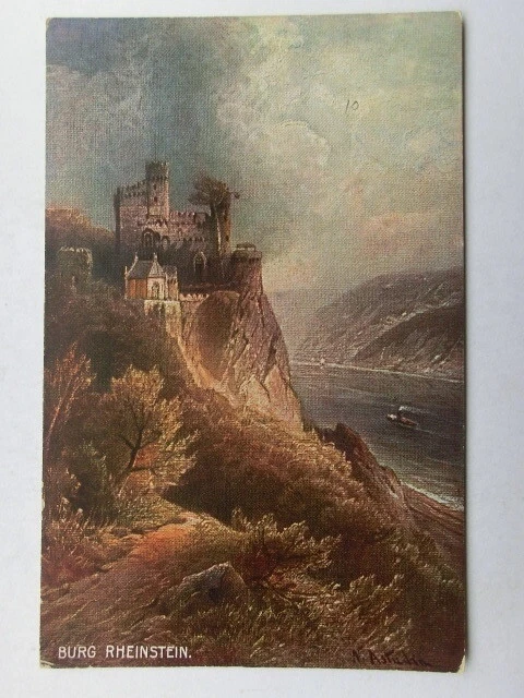ALTE AK GEMÄLDEKARTE Burg Rheinstein [aS873] EUR 1,00 - PicClick DE