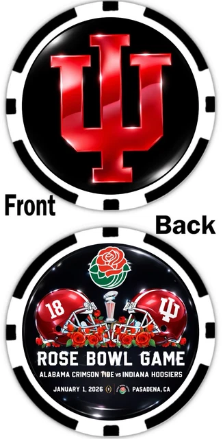 INDIANA HOOSIERS - 2026 Rose Bowl - Commemorative Poker Chip $18.34 ...