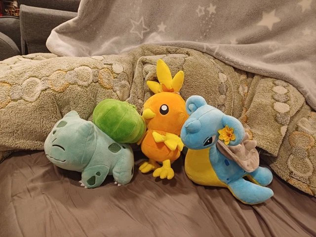 POKEMON TORCHIC, Lapras And Bulbasaur Plush Soft Toy Bundle £9.73 ...