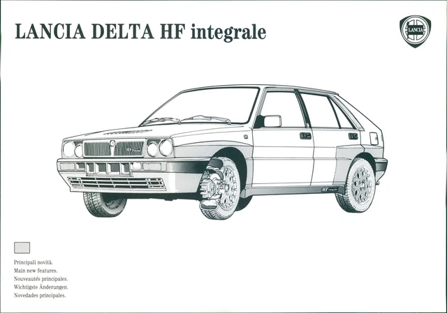 TECHNICAL DRAWING OF Lancia Delta HF integrale - Vintage Photograph ...