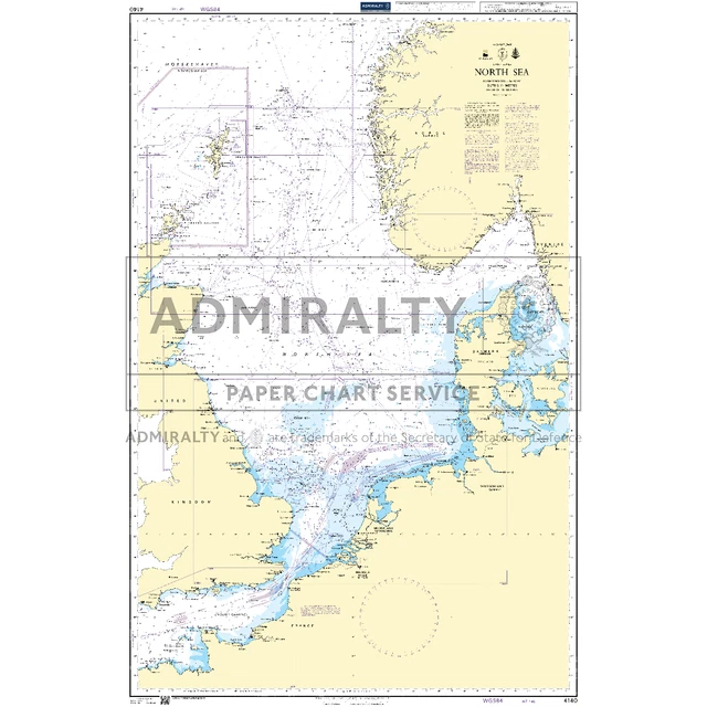 ADMIRALTY CHART 4140: North Sea | Official Chart £47.59 - PicClick UK
