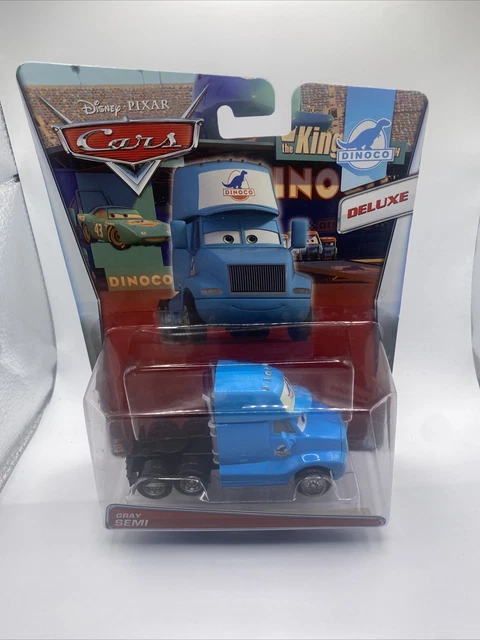 DISNEY PIXAR CARS Deluxe Gray Semi Truck King Diecast 1:55 Combine Post ...