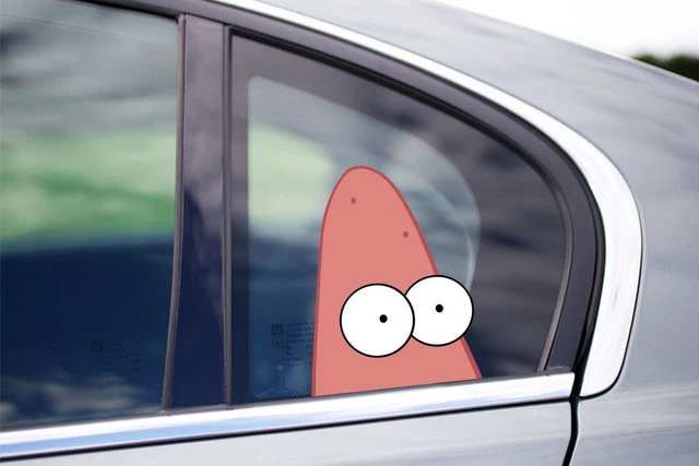 PATRICK STAR PEEKERS Peeking Window Vinyl Decal Spongebob Square Pants ...