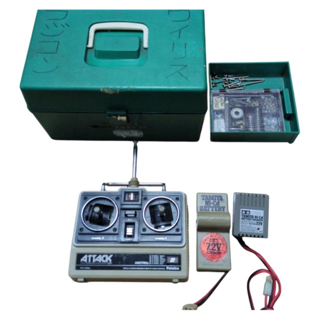 FUTABA ATTACK 27MHZ 2 Channel RC Transmitter with Battery and Case Used ...
