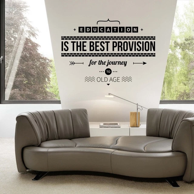 EDUCATION QUOTE WALL Decal Motivational Classroom Poster Office Studies ...