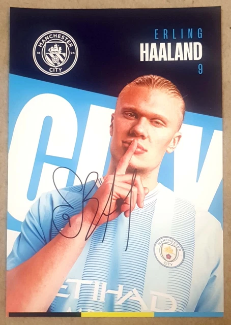 ERLING HAALAND OFFICIAL Manchester City club player card 2024 printed ...