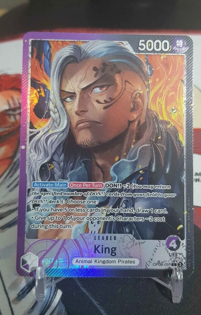 OP08-057 KING LEADER Alt Art One Piece TCG English Card best friend of ...