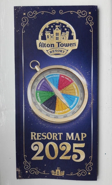 2025 ALTON TOWERS Resort Theme Park Guide Map - Brand NEW Ride ...
