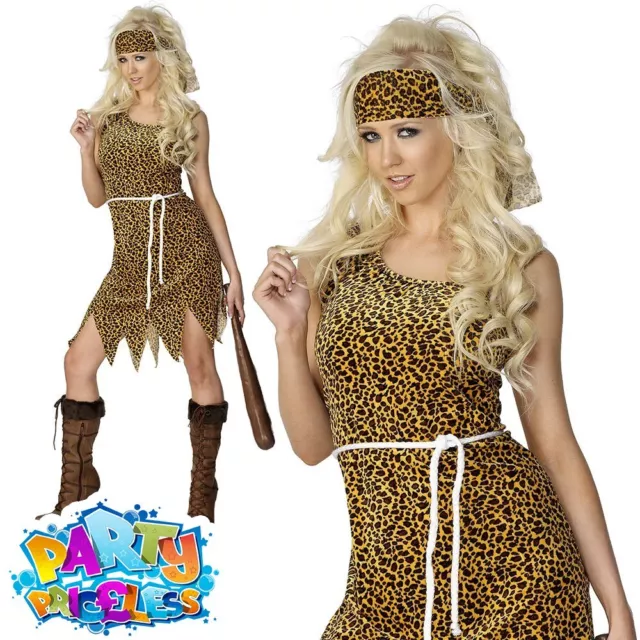 Adult Cavewoman Costume Sexy Cave Girl Fancy Dress Prehistoric Outfit