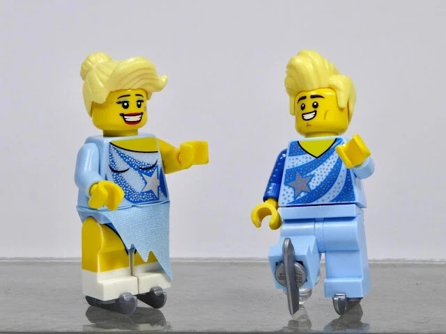 LEGO SERIES 4 Ice Skater & Series 22 Figure Skating Champion Minifigure ...