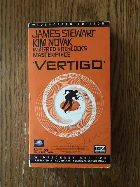 JAMES STEWART KIM Novak In Alfred Hitchcock’s Masterpiece Vertigo VHS £ ...